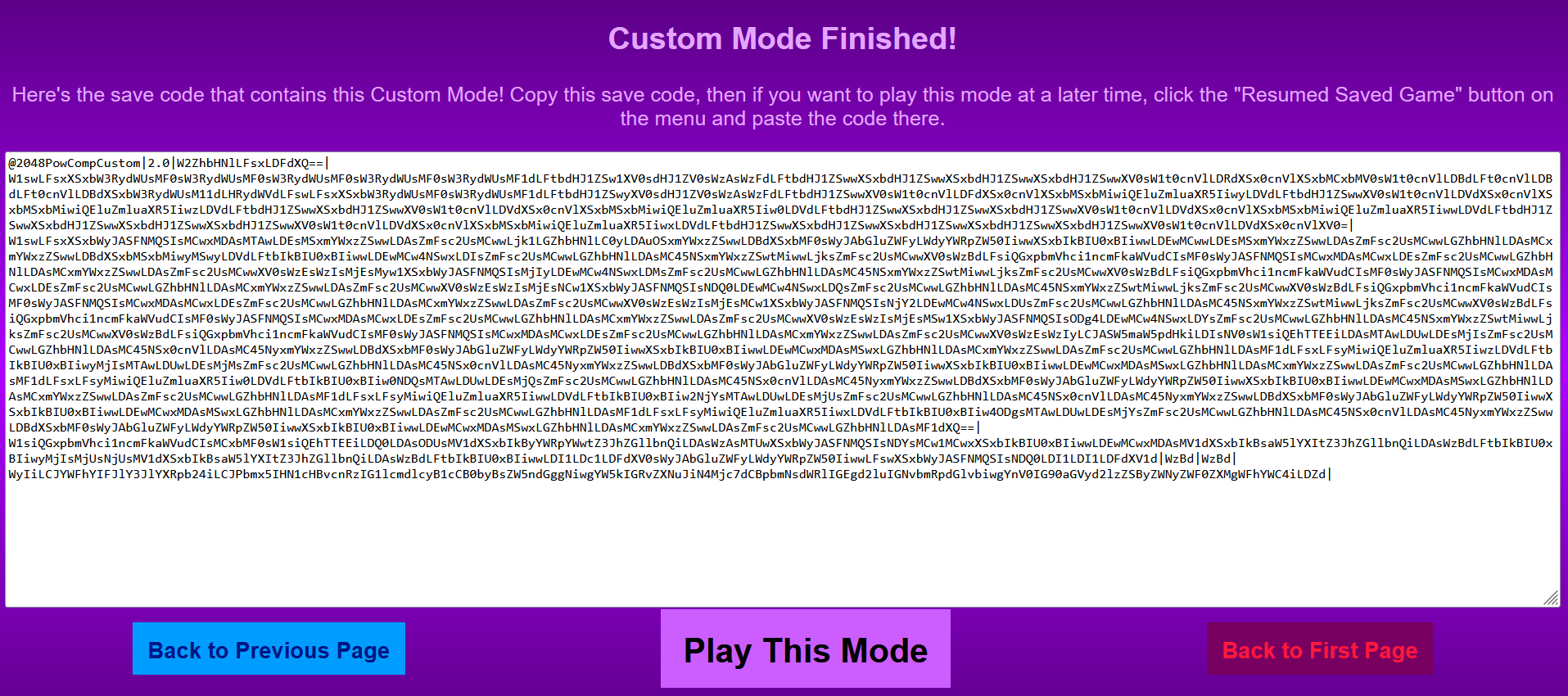 The 2048 Power Compendium